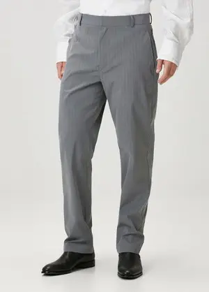 PCFG Striped Cotton Blend Casual Pants