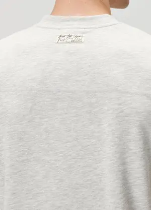 PCFG Cotton Tshirt With Emboss Print - Grey