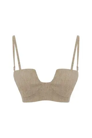 PCFG Linen Bra - Beige