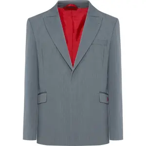 PCFG Cotton Blend Striped Woven Blazer