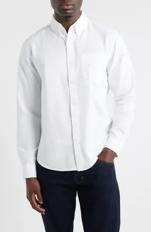 Ag Dean Classic Fit Button-down Shirt - White