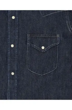FORTELA Texj Texan Bleach Wash Denim Shirt