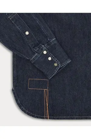 FORTELA Texj Texan Bleach Wash Denim Shirt