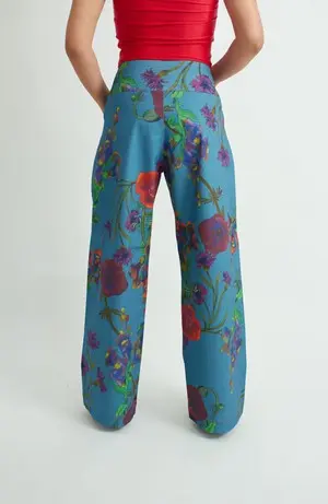 FLORENCIA DAVALOS Lulu Floral Print Pant