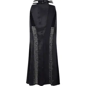 PCFG Pure Silk Maxi Skirt With Lace Insets