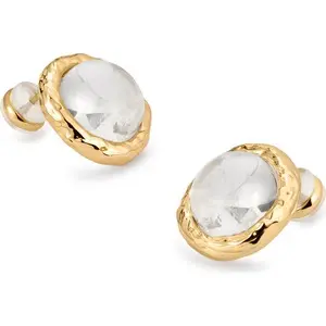 RETRO CHIC Aeolian Whispers Earrings Gold & Crystal Clear