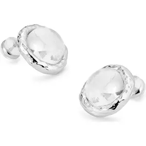 RETRO CHIC Aeolian Whispers Earrings Sliver & Crystal Clear