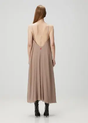 PCFG Maxi Dress With V-neck And Spaghetti Straps