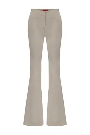 PCFG Linen Blend Shiny Woven Pants - Beige