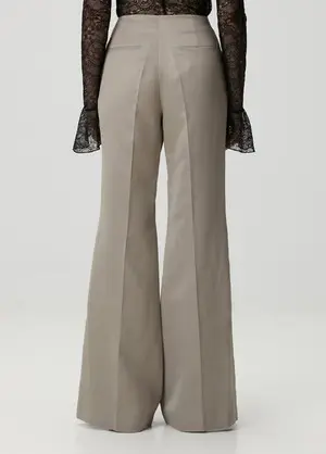 PCFG Linen Blend Shiny Woven Pants - Beige