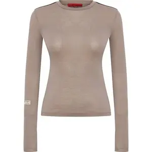 PCFG Silken Touch Sheer Long-sleeve Top
