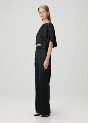 PCFG Pure Silk Oversized Crop Top