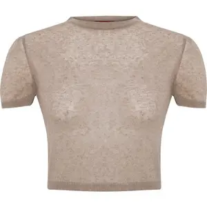 PCFG Short Sleeve Knit Top - Beige Moon Rock