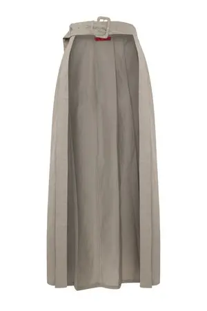 PCFG Linen Blend Shiny Woven Skirt