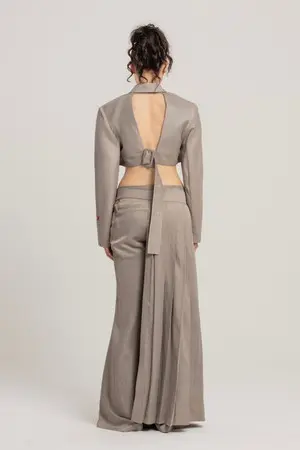 PCFG Linen Blend Shiny Woven Skirt
