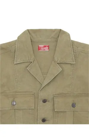 FORTELA Richard Japan Cotton Overshirt - Sage
