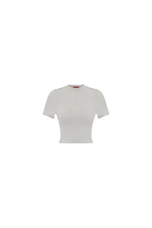 PCFG Cotton Slim Fit Crop Tee - Grey