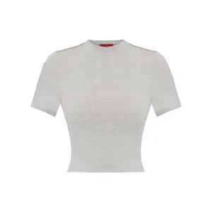 PCFG Cotton Slim Fit Crop Tee - Grey