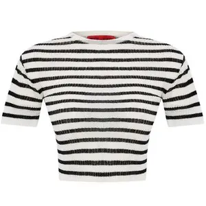 PCFG Striped Short Sleeve Knit Top