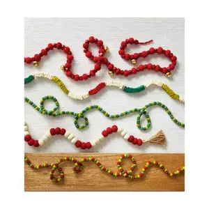 TAG Heirloom Wool Ball Garland Multi Decorative Wall Decor