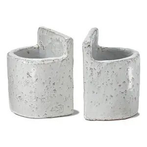 TAG Terracotta Utensil Bookend Decorative Home Accent - White