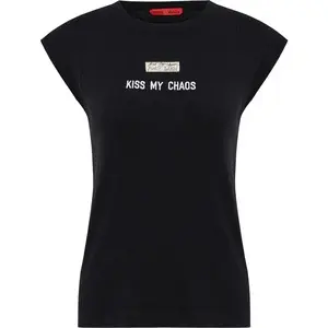 PCFG Rib Tank Top With Patch - Black