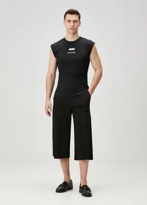 PCFG Rib Tank Top With Patch - Black