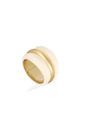 RETRO CHIC Ostuni Ring - White & Gold