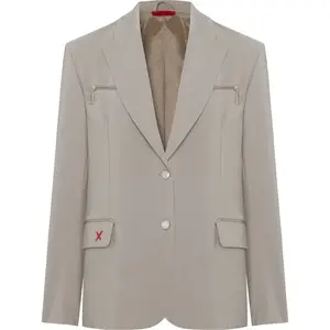 PCFG Cotton Zip Detail Woven Blazer