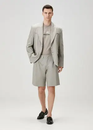 PCFG Cotton Zip Detail Woven Blazer