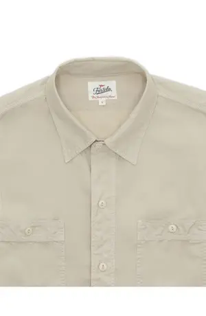 FORTELA Workt Cotton Shirt - Khi