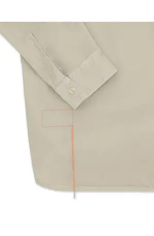 FORTELA Workt Cotton Shirt - Khi
