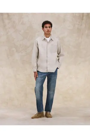 FORTELA Workt Cotton Shirt - Khi