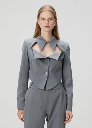 PCFG Woven Striped Shirt With Metal Button