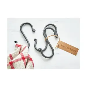 TAG Hand Forged S Hook Set Of 2 Iron Kitchen Decor