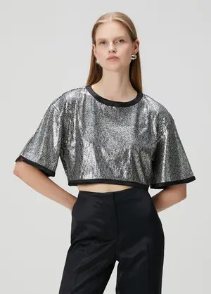PCFG Sequin Cropped Top