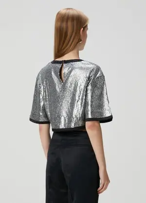 PCFG Sequin Cropped Top