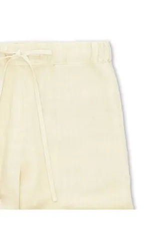 FORTELA Jaleh Drawstring Linen Trousers - Milk