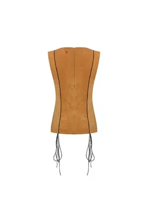 PCFG Sleeveless Top With Criss-cross Detail