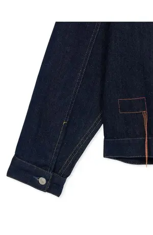 FORTELA Type Indigo Rinse Denim Jacket - Blue