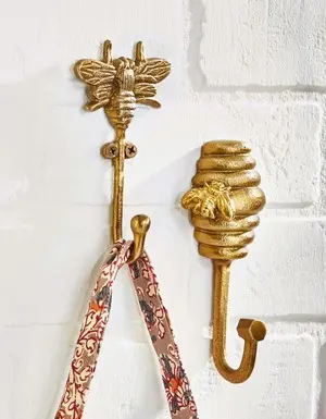 TAG Bee Wall Hookantique Brass Decorative Iron Hook