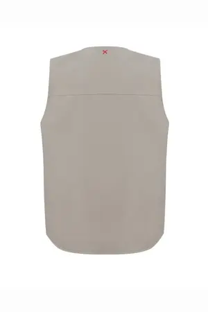 PCFG Cotton Woven Vest With Zip Detail