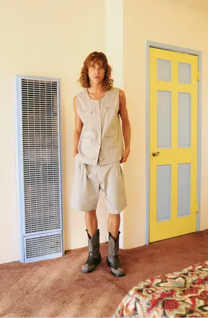 PCFG Cotton Woven Vest With Zip Detail