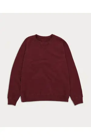 FORTELA Raglan Sleeve Crewneck Sweatshirt Wine