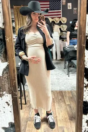 PINKBLUSH Floral Flutter Sleeve Midi Maternity Dress - Light Pink