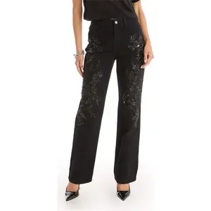 THE NOLI SHOP Floral Sequin Jeans