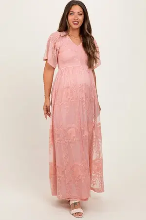 Pinkblush Shirred Evening Dresses