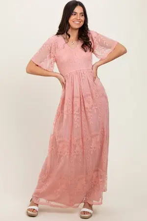 Pinkblush Shirred Evening Dresses