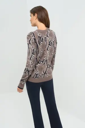 Anatomie Printed Archer Removable Turtleneck Sweater