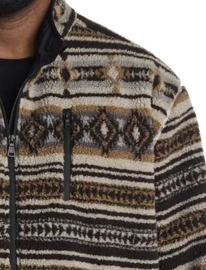TRUE NATION BY DXL Big & Tall Abstract Printed Fleece Jacket
